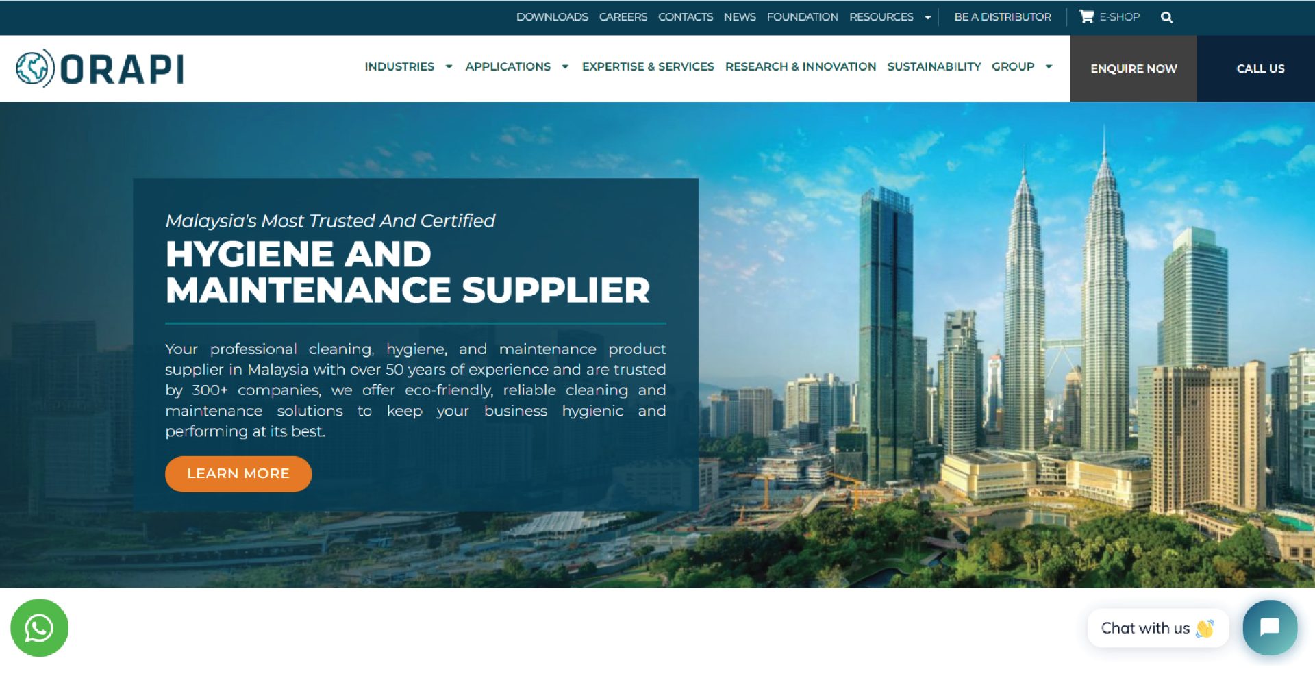 Cleaning, Hygiene and Maintenance Supplier in Malaysia | ORAPI Asia