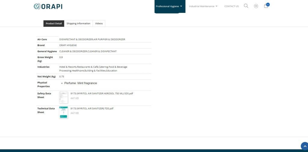 EShop FAQ | ORAPI Asia